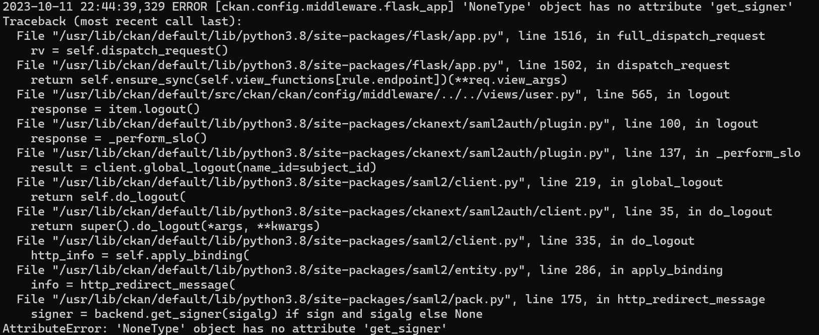 [BUG] Auth Cookies Not Removed On Logout · Issue #91 · keitaroinc/ckanext-saml2auth · GitHub