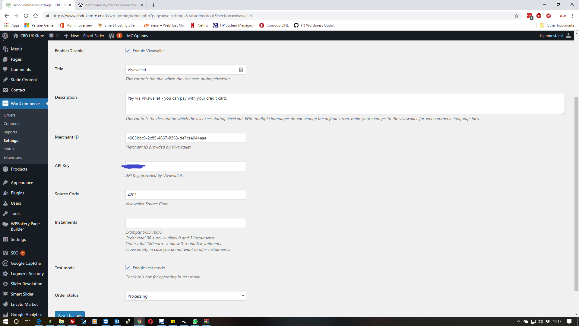 issues with woocommerce and viva wallet · Issue #686 · VivaPayments/API · GitHub
