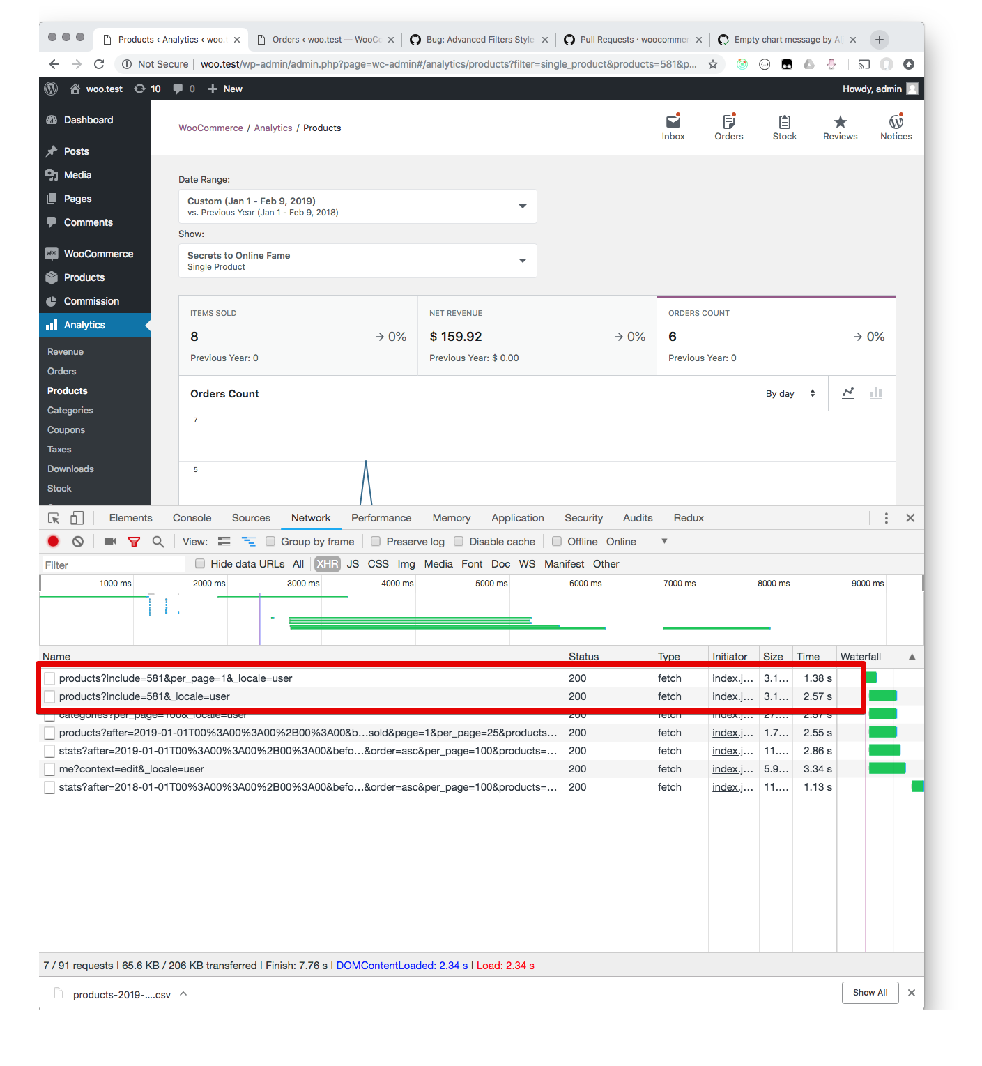 Product ( Single ) Report Duplicate API Request · Issue #1512 · woocommerce/woocommerce-admin ...