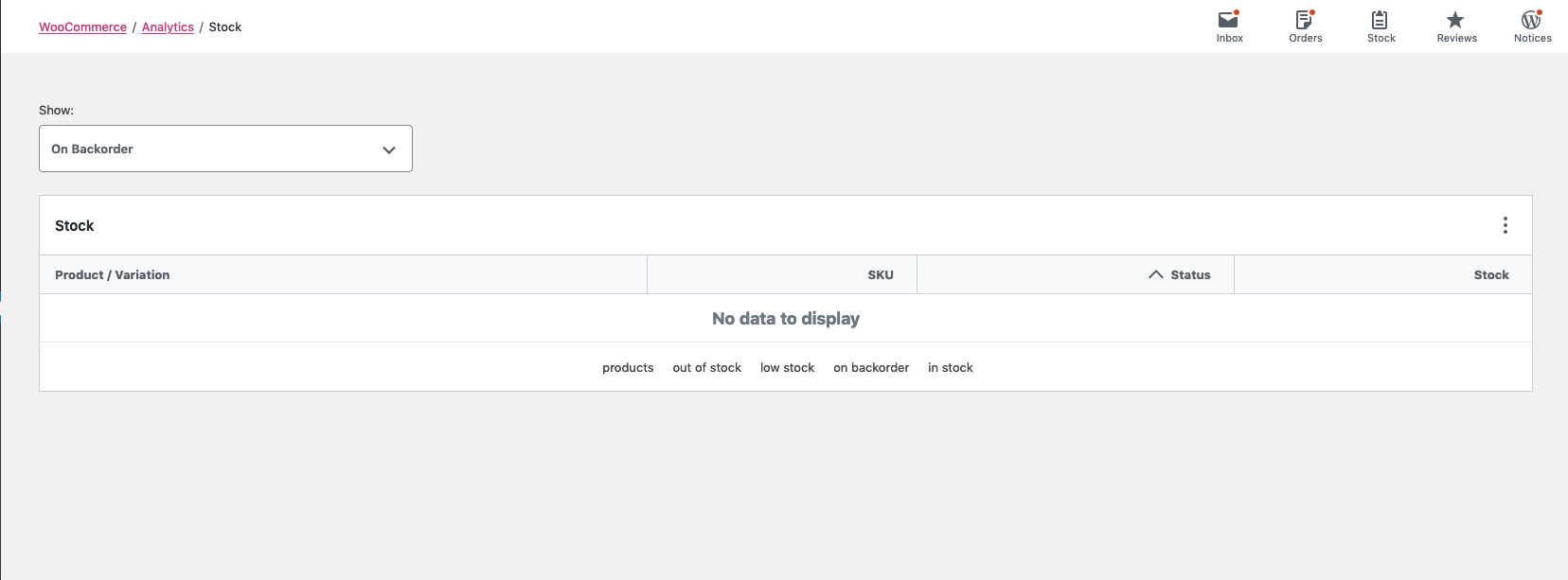 Stock Report: Backordered Products Not Displayed · Issue #3767 · woocommerce/woocommerce-admin ...