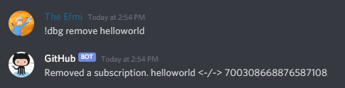 False positive on a removal of a non existing subscription. · Issue #72 · Falconerd/discord-bot ...