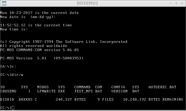 PC-MOS/386 in DOSEMU2? · Issue #502 · dosemu2/dosemu2 · GitHub