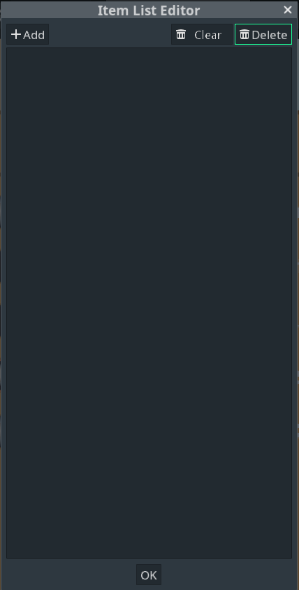 Add A Clear Button To The Item List Editor Issue 1975 Godotengine 