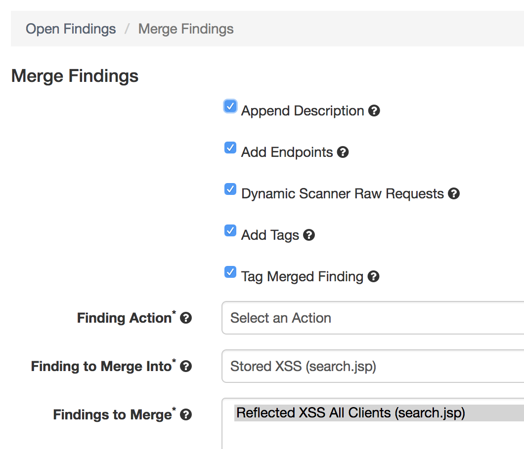 Merge Findings · Issue #598 · DefectDojo/django-DefectDojo · GitHub