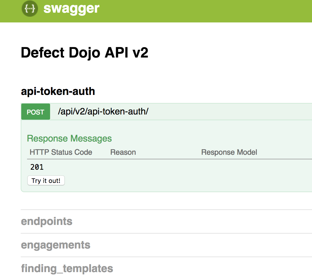 Swagger not showing complete documentation for API v2 docs · Issue #703 · DefectDojo/django ...