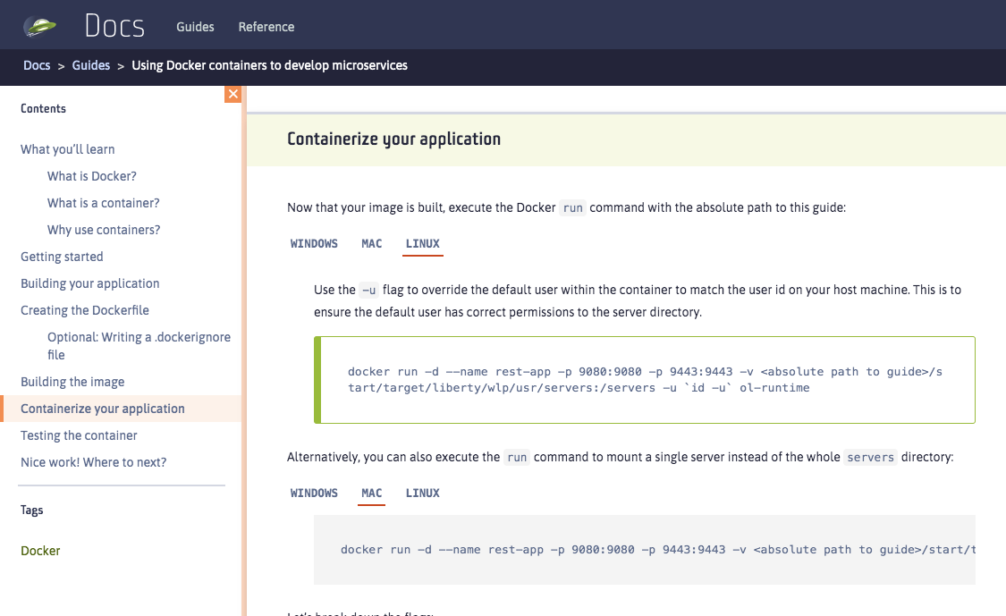Update guides for new OS-specific support · Issue #288 · OpenLiberty ...