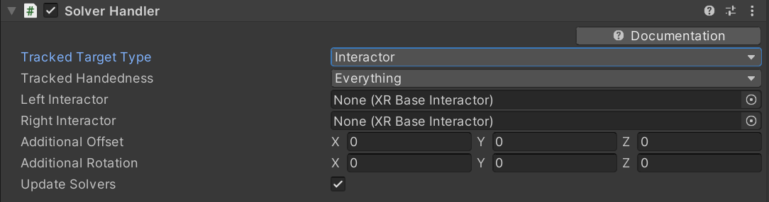 Solver Handler does not track right hand when tracked target type is set to Controller Ray or ...
