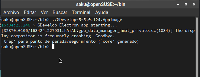 FATAL:gpu_data_manager_impl_private.cc(1034)] The display compositor is frequently crashing ...