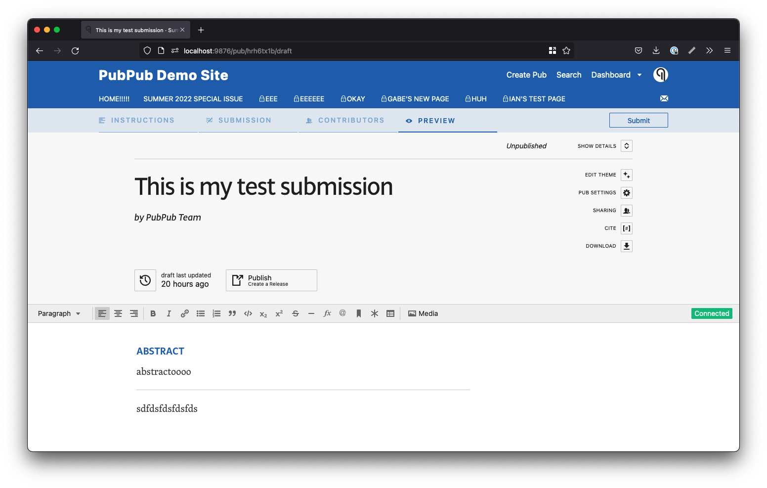 Add the `PubHeader` to the `SpubHeader` by idreyn · Pull Request #1909 · pubpub/pubpub · GitHub