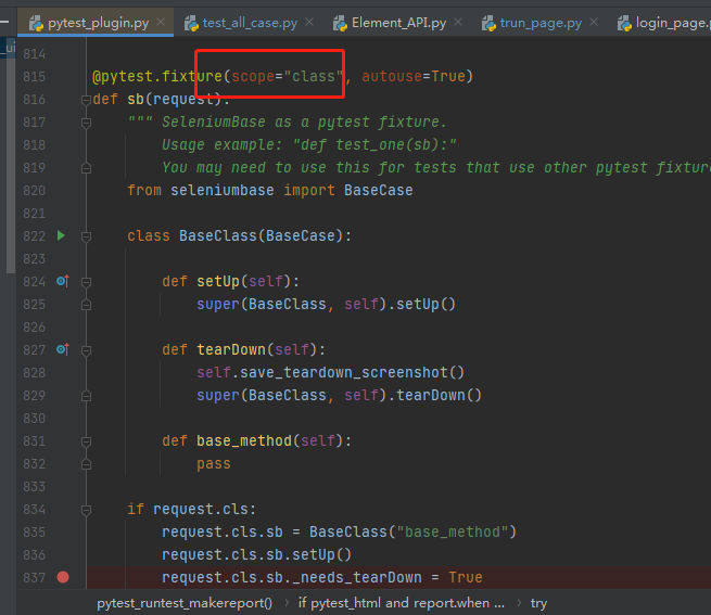 I want to change the fixture level to class, but an error is reported during runtime. · Issue ...