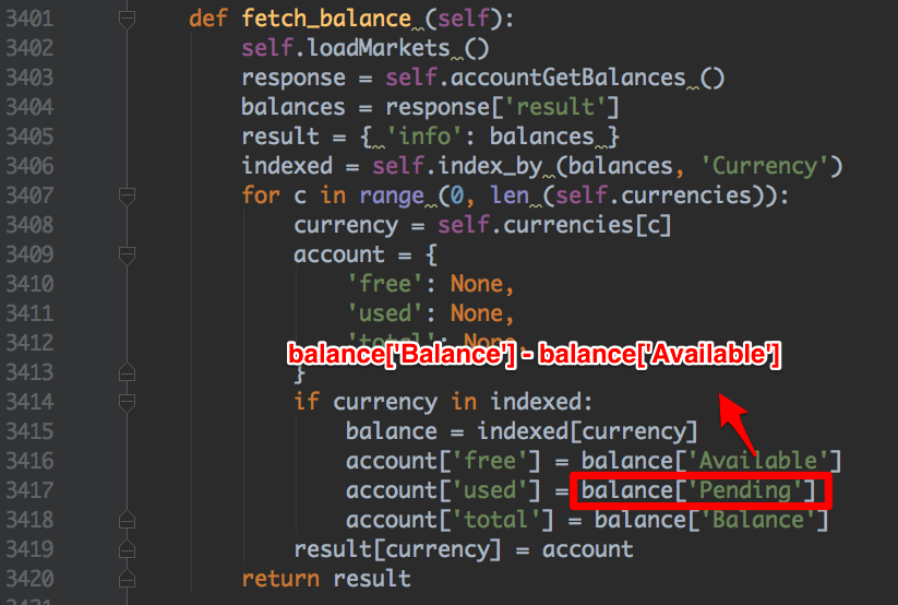 fetch_balance parse error in 'bittrex' exchange, 'used' = 'balance' - 'availabel' · Issue #91 ...