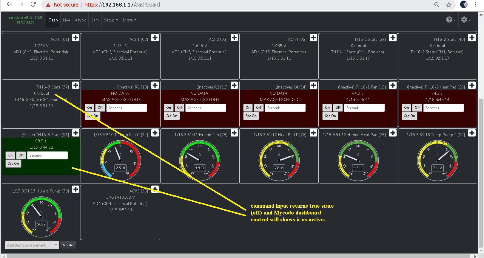 Feature Request Add dashboard led indicator · Issue #606 · kizniche/Mycodo · GitHub