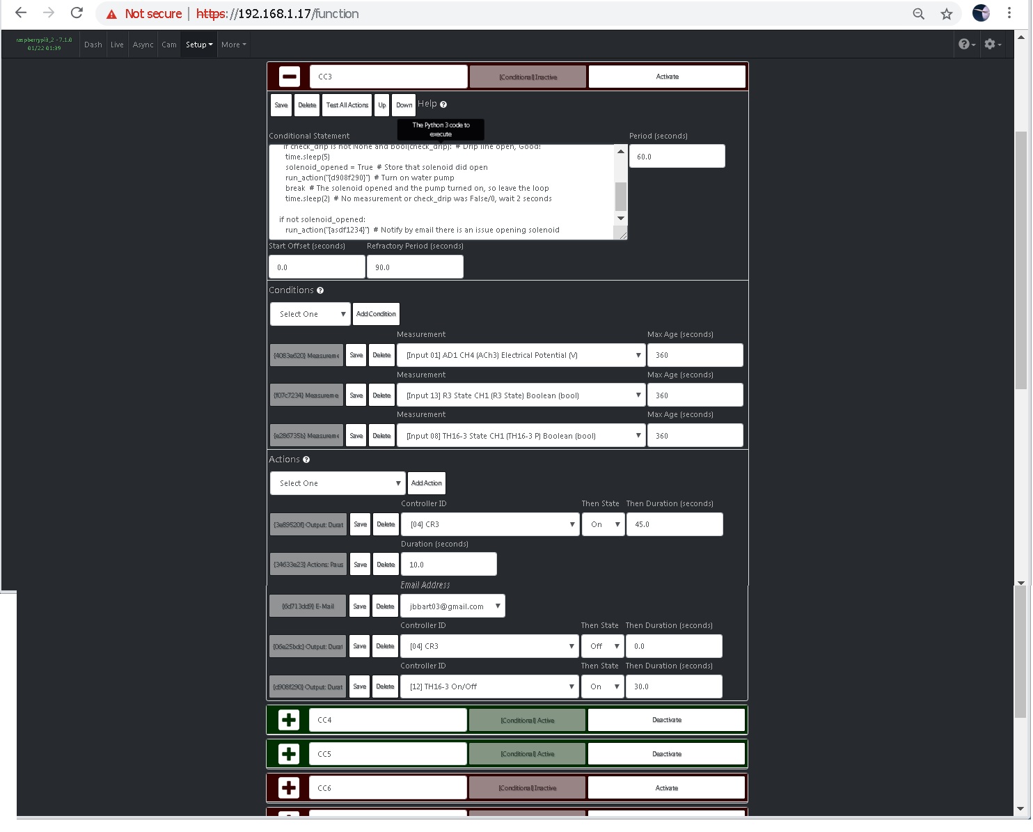 504 Gateway Time-out when saving changes to conditional controls · Issue #610 · kizniche/Mycodo ...
