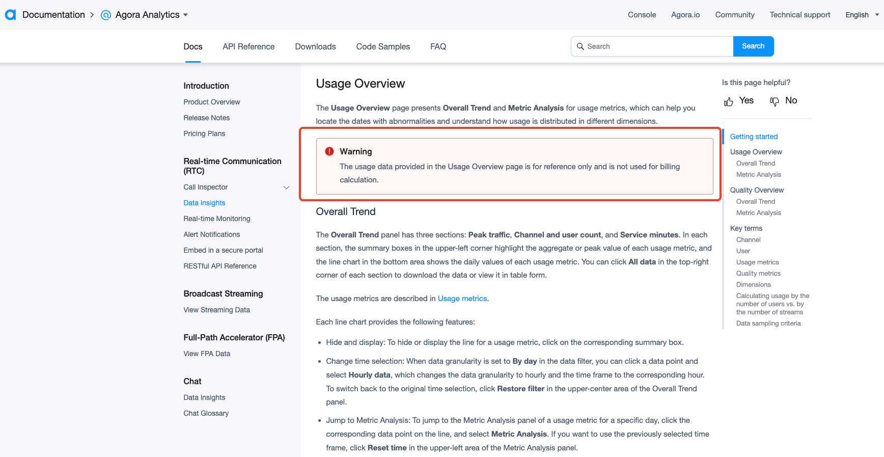 Add Usage Warning To Agora Analytics Doc · Issue 694 · Agoraio Docs Source · Github