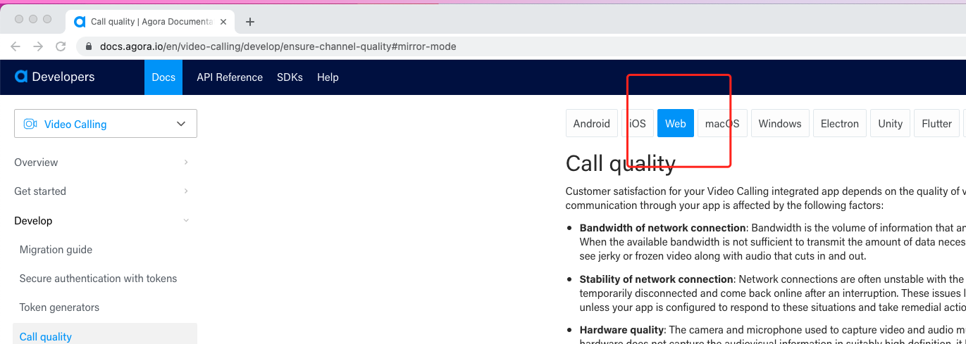 Integrate comments about Video Calling for Web · Issue #756 · AgoraIO/Docs-Source · GitHub