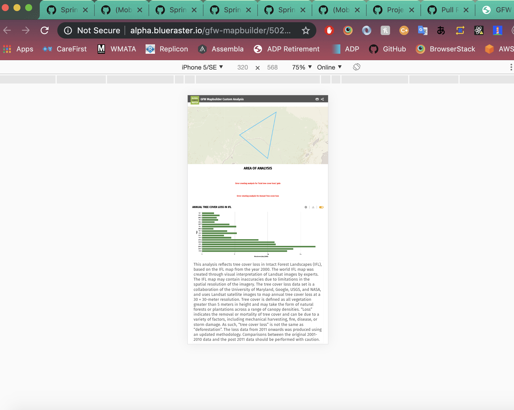 (Mobile): Increase width of header · Issue #502 · wri/gfw-mapbuilder · GitHub