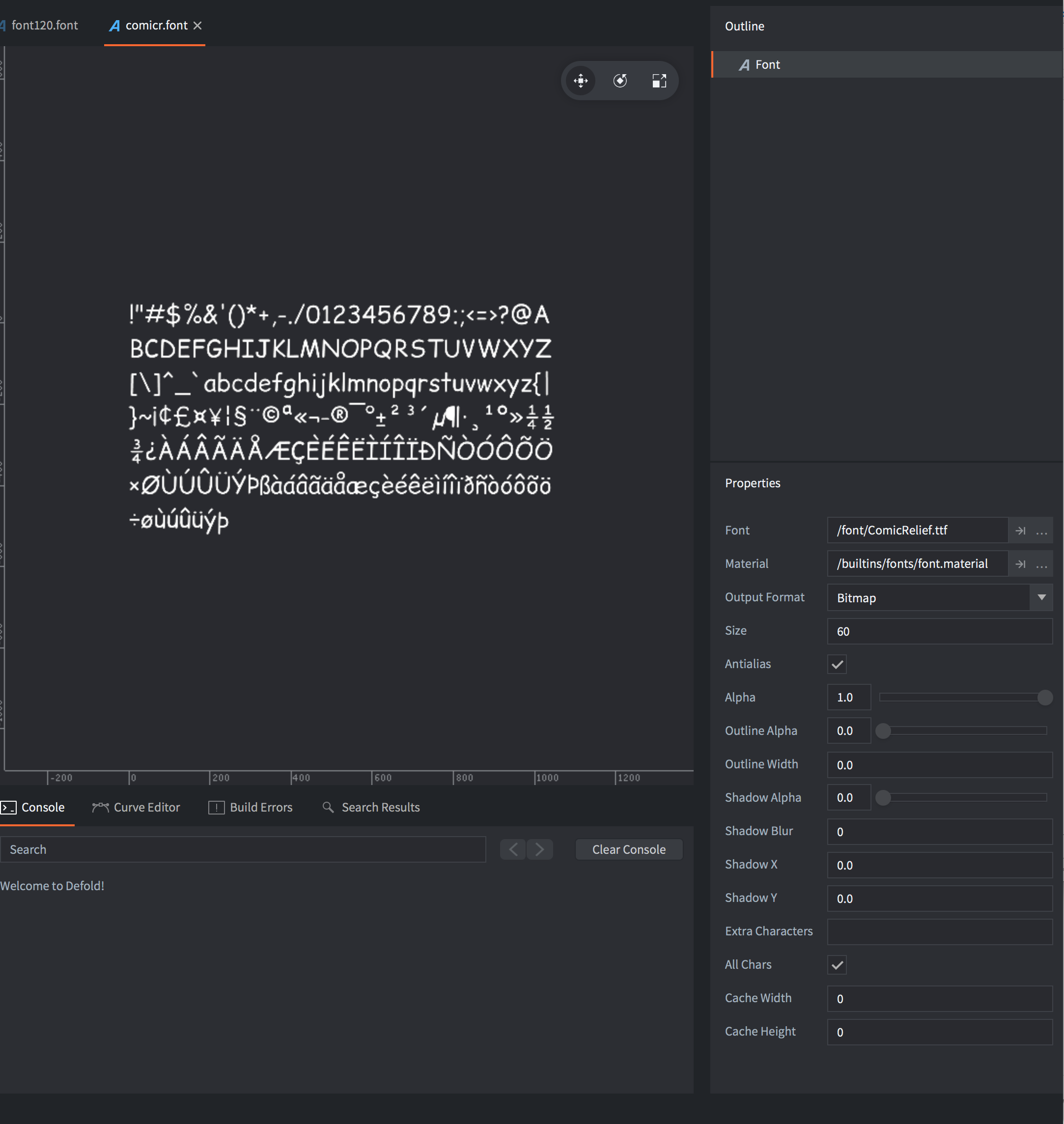 Font view do not show all included characters. · Issue #1207 · defold/editor2-issues · GitHub