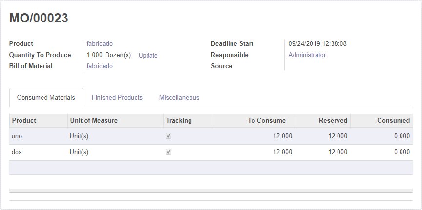 [11.0] Wrong "To consume" calculation when Produce an MO · Issue #37354 · odoo/odoo · GitHub
