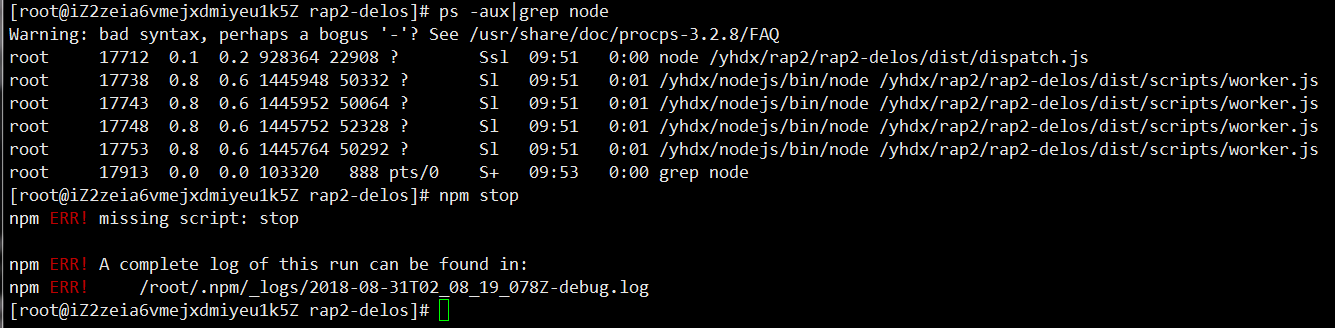 请教下npm start后怎么停止服务呢？ · Issue #314 · thx/rap2-delos · GitHub