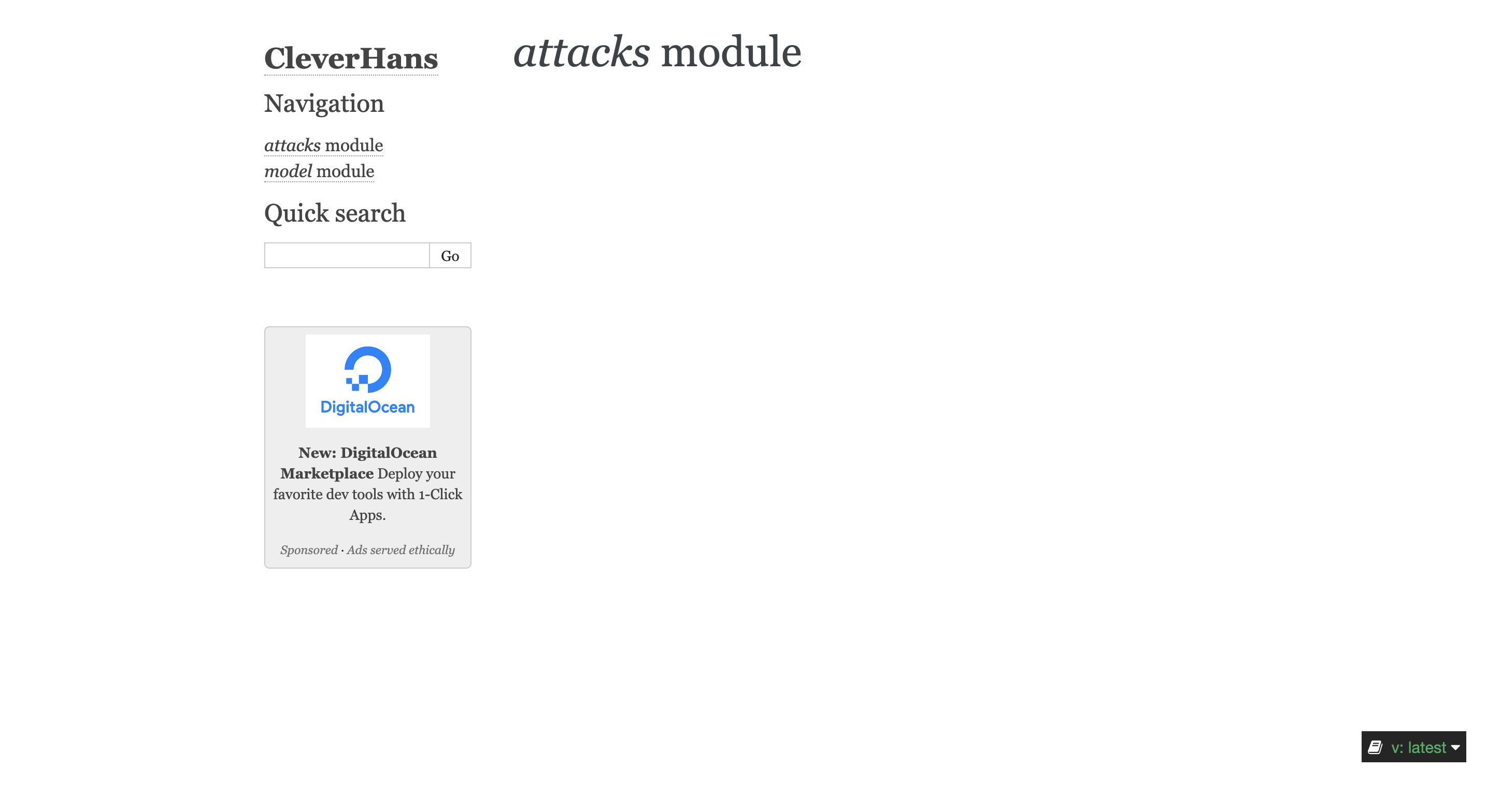 The documentation page shows nothing. · Issue #1126 · cleverhans-lab/cleverhans · GitHub