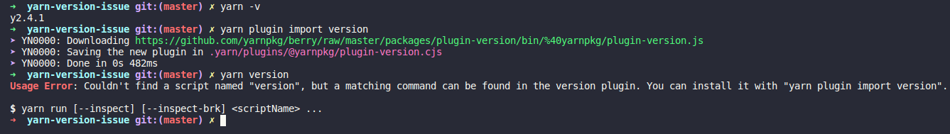 [Bug] `yarn version` not working in 2.4.1 · Issue #2743 · yarnpkg/berry · GitHub