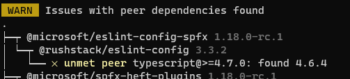 SPFx 1.18 scaffolded with --use-heft should include newer ESLint dependencies · Issue #9173 ...
