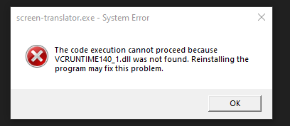 v3.0.1 error · Issue #32 · OneMoreGres/ScreenTranslator · GitHub