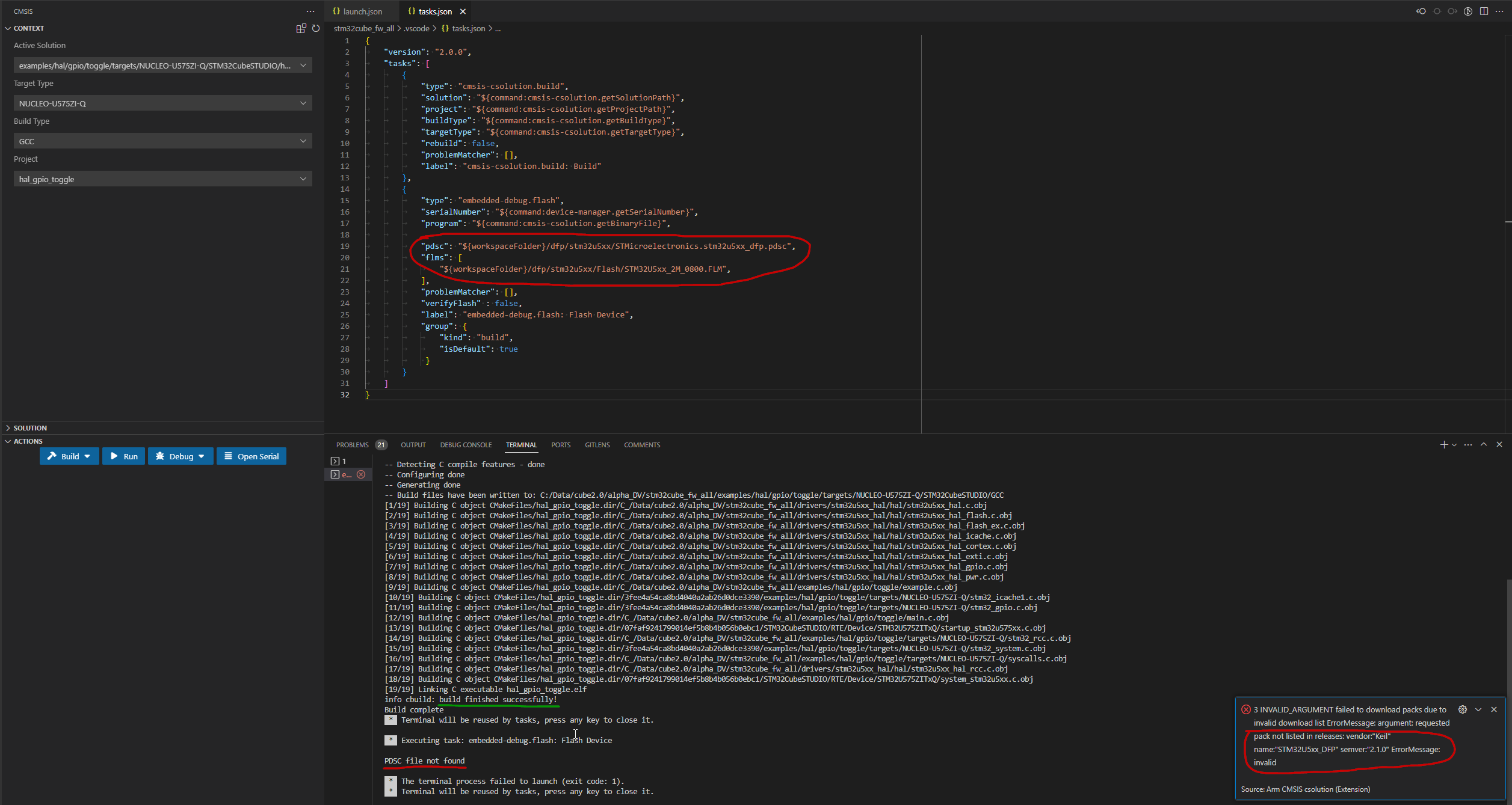 Wrong DFP pack used when flashing the board · Issue #22 · ARM-software/vscode-embedded-debug ...