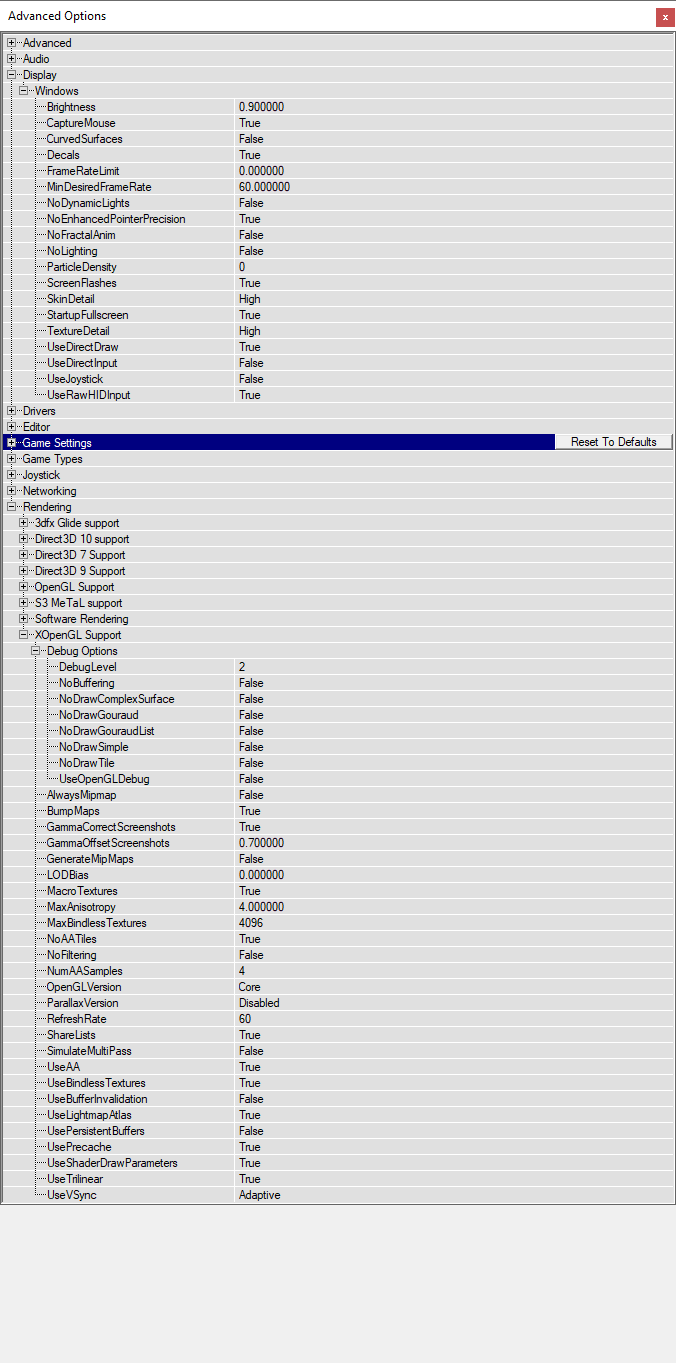 [469b] Add all video settings to video settings menu · Issue #726 · OldUnreal ...