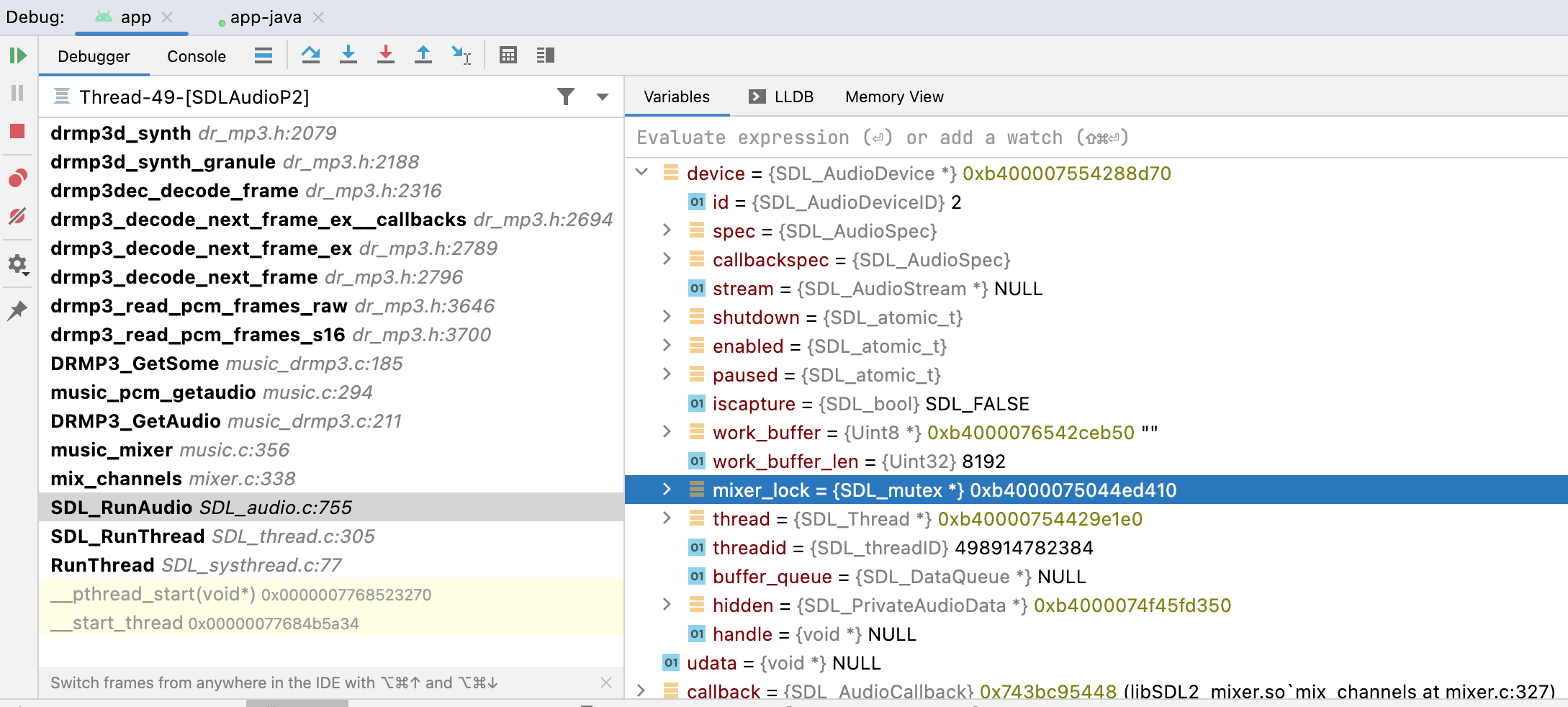 Deadlock on Mix_PlayChannel · Issue #524 · libsdl-org/SDL_mixer · GitHub