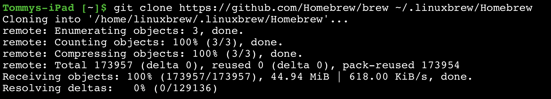 git clone stop while `resolving deltas` · Issue #943 · ish-app/ish · GitHub