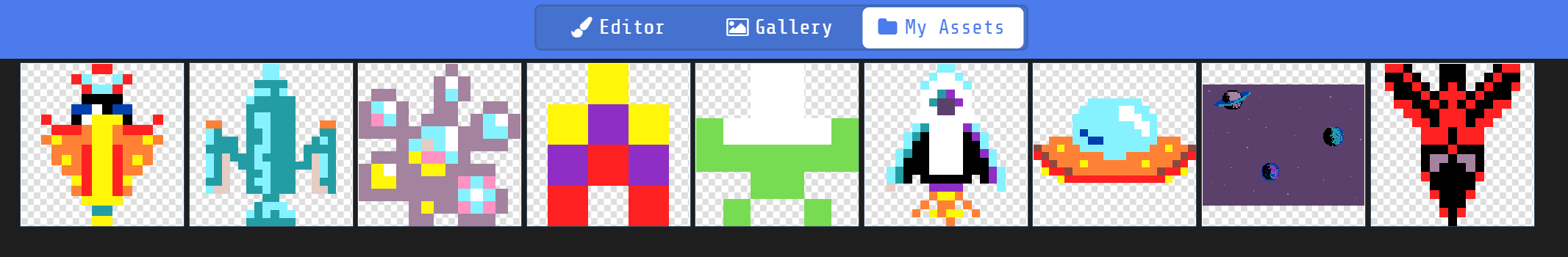 Add name labels in My Assets Gallery View · Issue #3665 · microsoft/pxt-arcade · GitHub