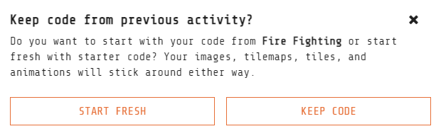 Remove Keep Code dialog · Issue #4203 · microsoft/pxt-arcade · GitHub
