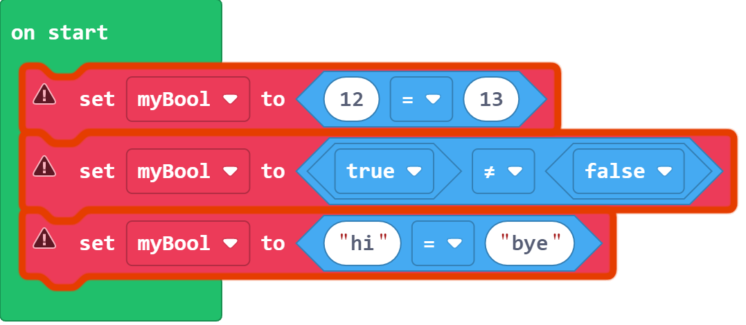 Literal types not evaluated in boolean Comparison operator · Issue #4361 · microsoft/pxt-arcade ...