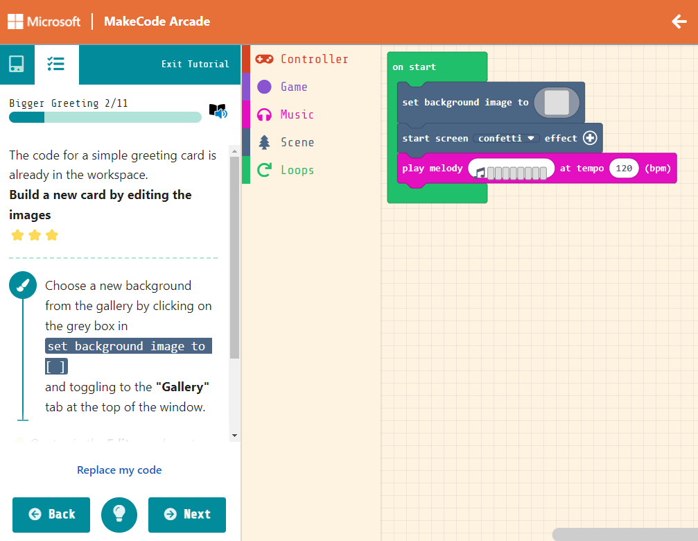 Replace code · Issue #4582 · microsoft/pxt-arcade · GitHub
