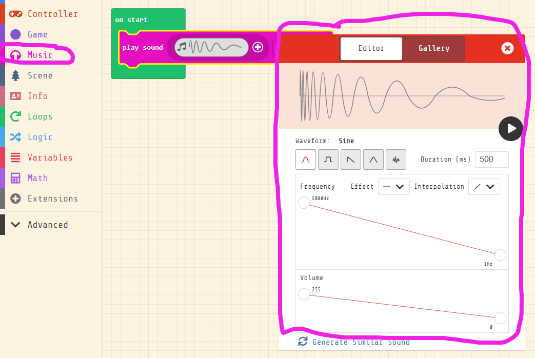 Play Sound - make the field editor the same color as the block · Issue #5058 · microsoft/pxt ...