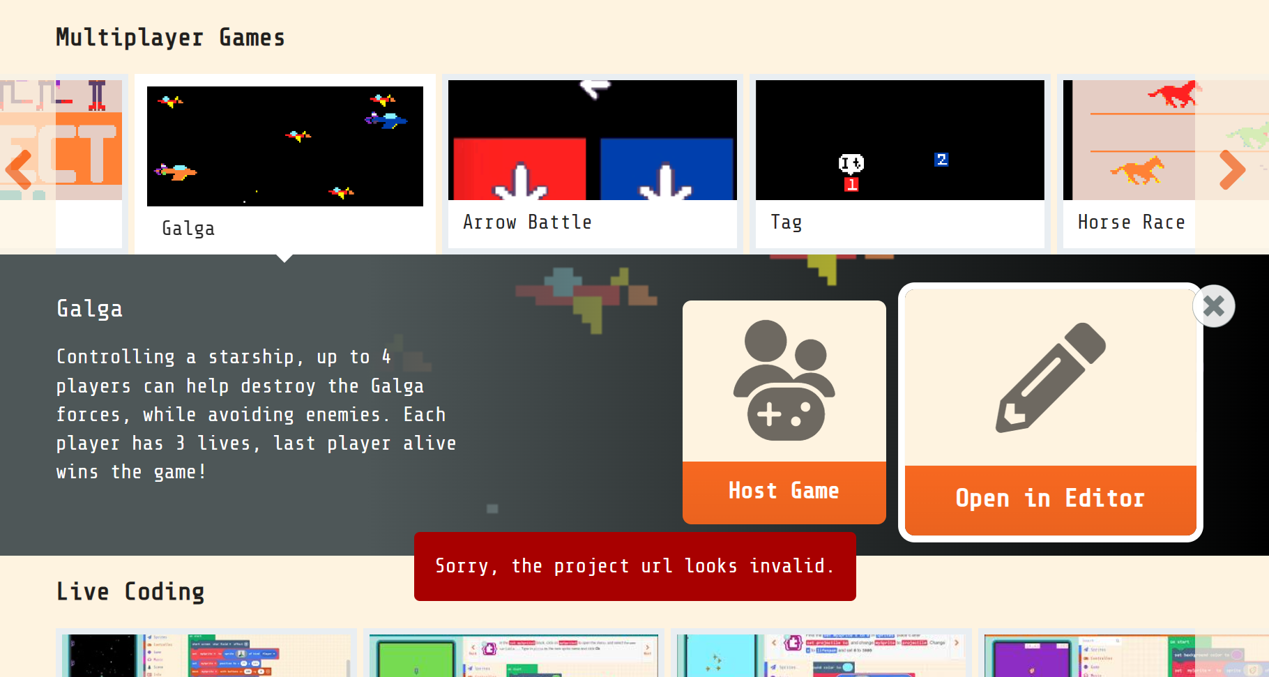 Multiplayer Game links broken on Home Page · Issue #5868 · microsoft/pxt-arcade · GitHub