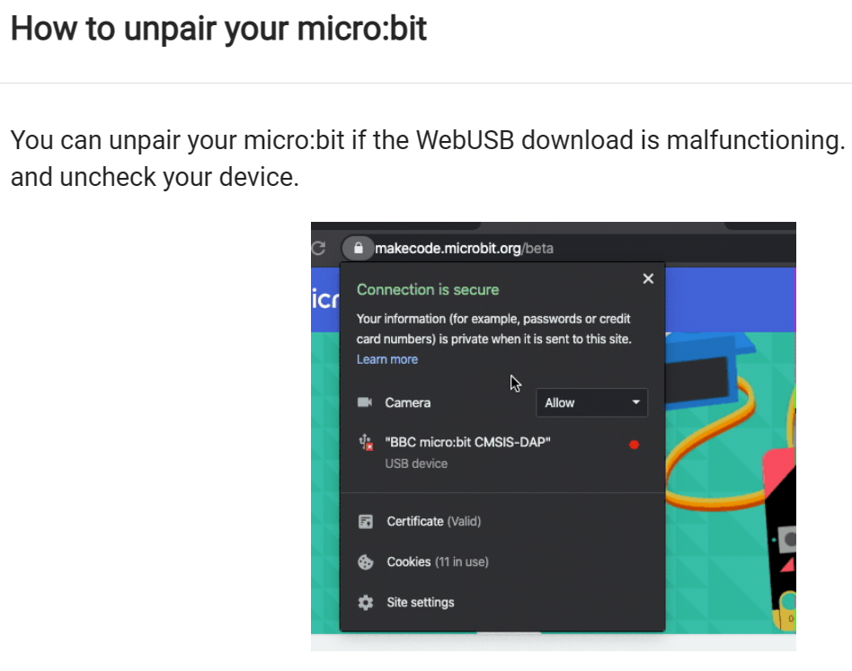 Update the unpair dialog gif · Issue #5164 · microsoft/pxt-microbit · GitHub