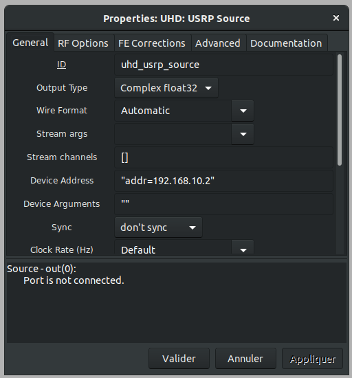gnuradio-companion with USRP N210 - Port is not connected · Issue #2692 · gnuradio/gnuradio · GitHub