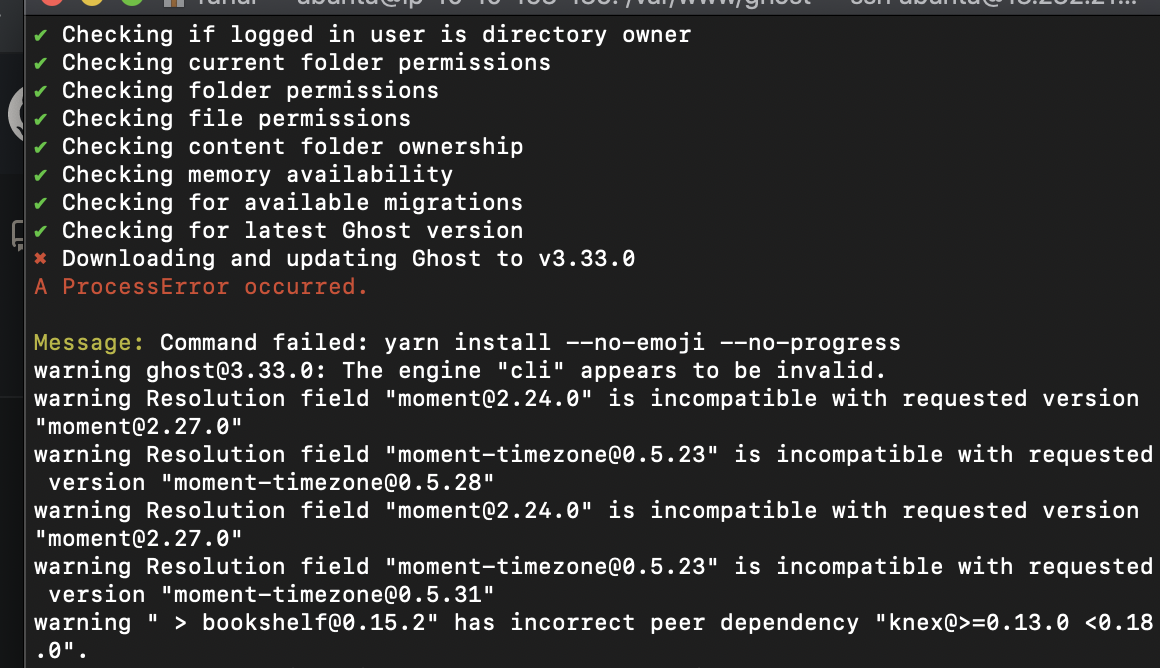 Message Command Failed Yarn Install No Emoji No Progress While