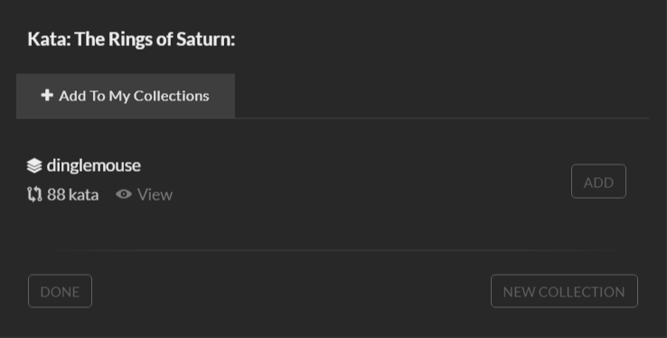 Add to Collection broken? · Issue #1838 · codewars/codewars.com · GitHub