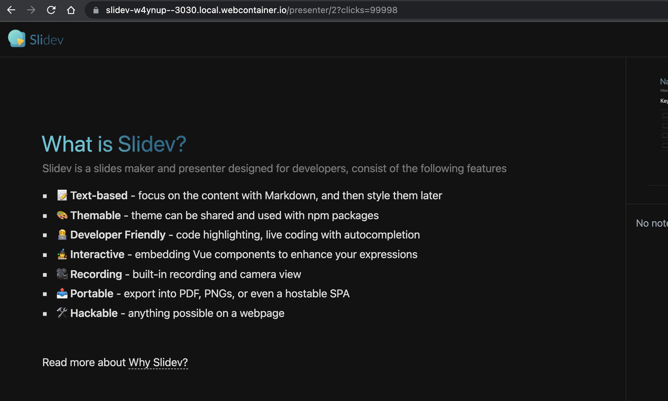 Cannot Go Backward when in Presenter Mode · Issue #366 · slidevjs/slidev · GitHub