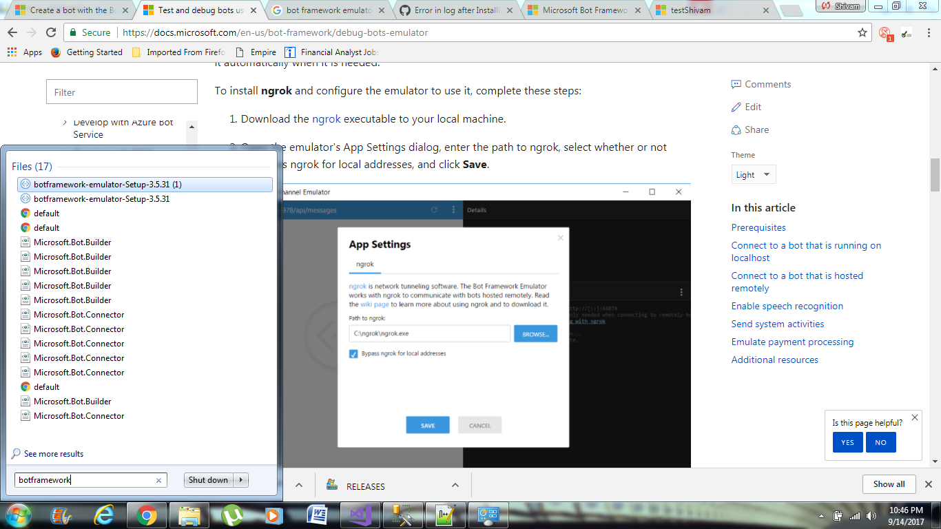 Error in log after Installing using windows 7 64 bit · Issue #287 · microsoft/BotFramework ...