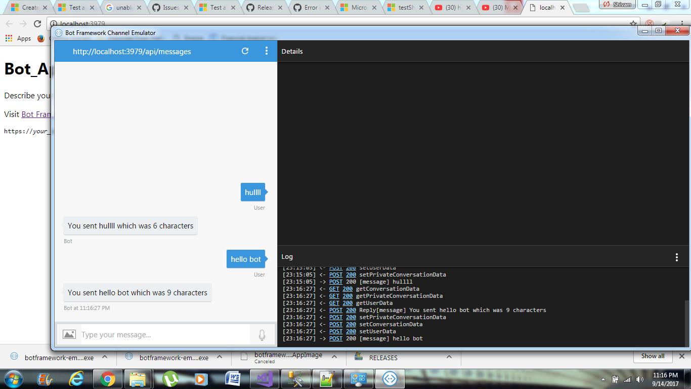 Error in log after Installing using windows 7 64 bit · Issue #287 · microsoft/BotFramework ...