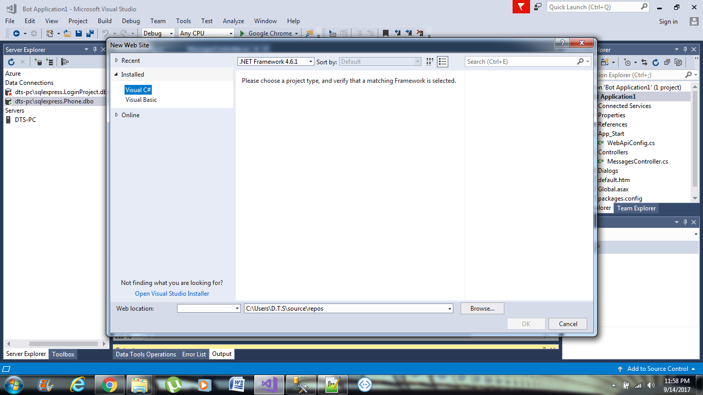 Error in log after Installing using windows 7 64 bit · Issue #287 · microsoft/BotFramework ...