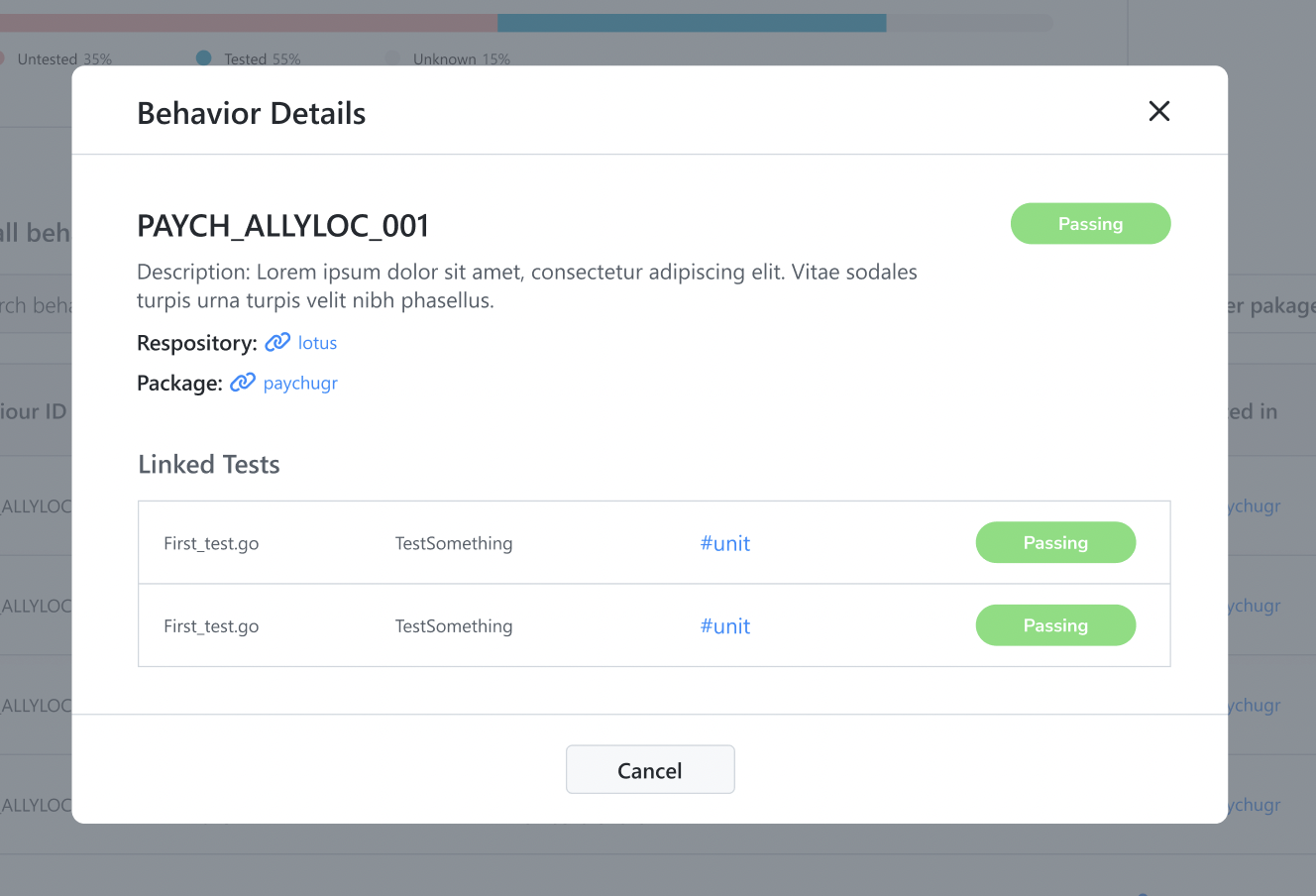 Create Modal Component · Issue 67 · Filecoin Project System Test Matrix · Github