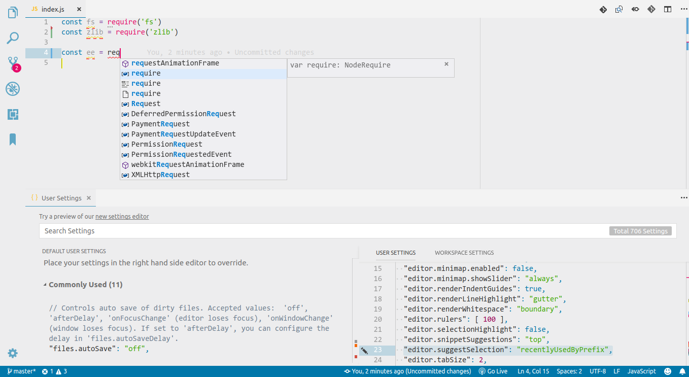 Context-aware intellisense · Issue #32170 · microsoft/vscode · GitHub