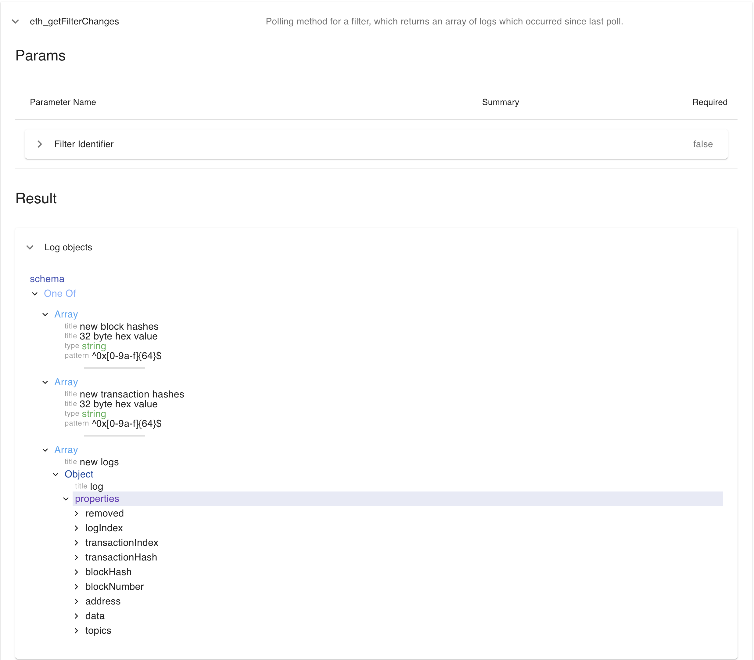 Log object for `eth_newfilter` · Issue #67 · ethereum/execution-apis · GitHub