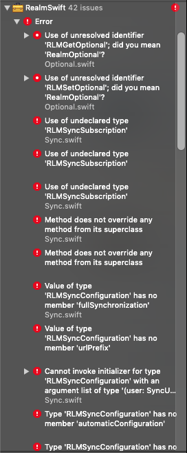 Support New Features From Xcode 10 · Issue 5798 · Realmrealm Swift · Github