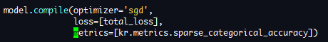 Standard loss inside custom loss function reports low accuracy metric ...